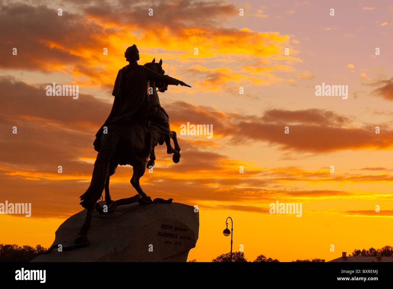 The Bronze Horseman Statue of Peter The Great in Saint-Petersburg ...