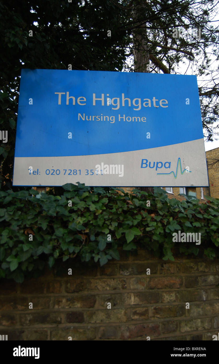 A General view of the BUPA Highgate nursing home in Highgate, North ...