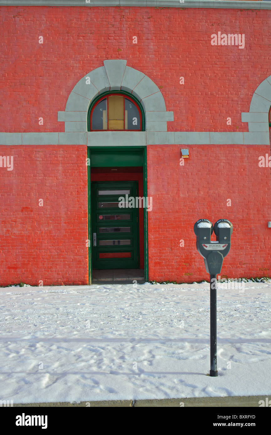 Fire hall in lethbridge Alberta Canada art abstraction Stock Photo - Alamy
