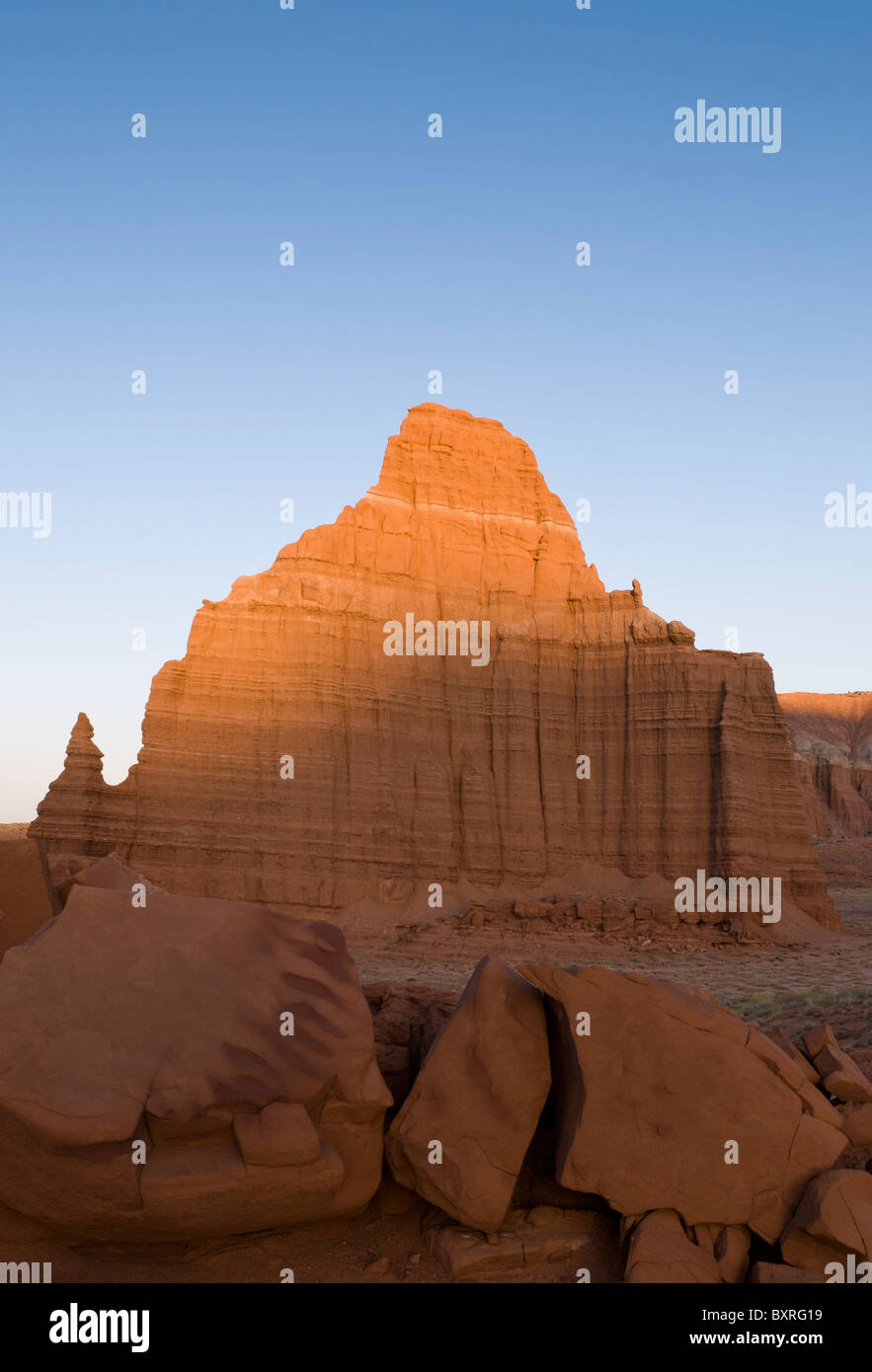 The red sandstone monolith, "Temple of the Moon", Capitol Reef National ...
