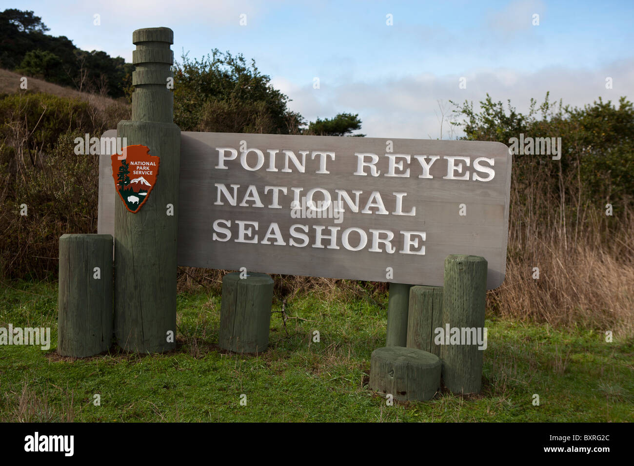 National Park Service sign for Point Reyes National Seashore ...