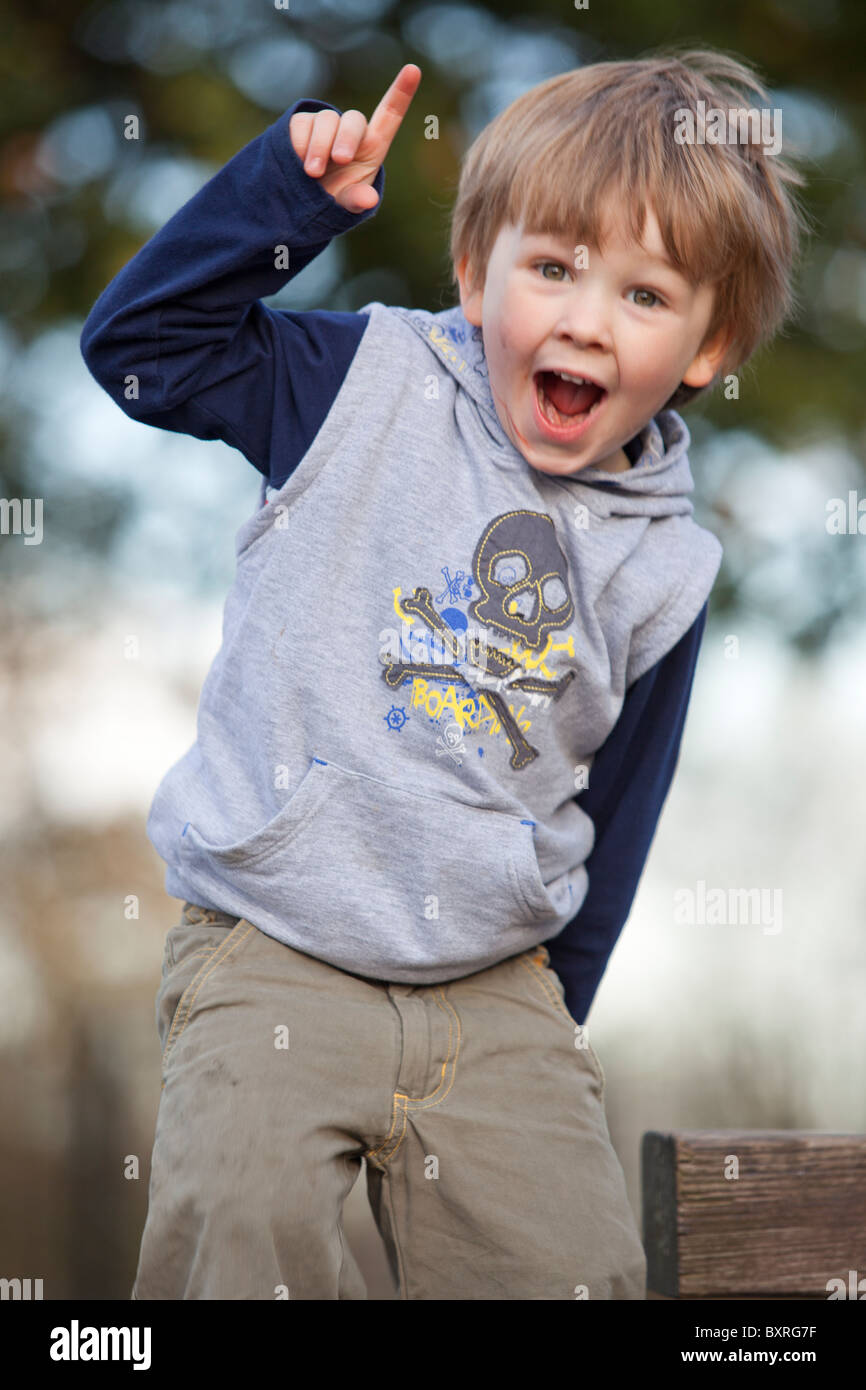 young boy enjoying life Stock Photo - Alamy