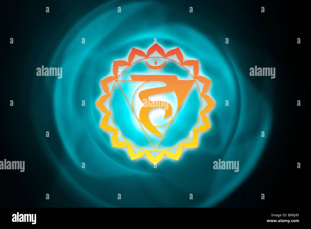 Vishuddhi chakra symbol Stock Photo - Alamy