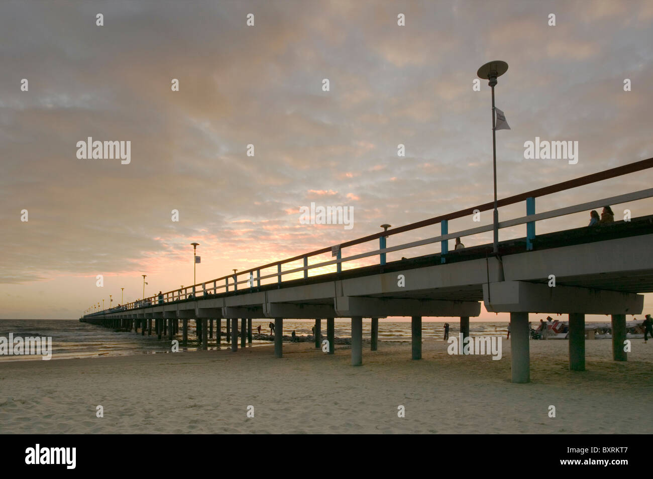 Lithuania, Palanga, View of pier at sunset Stock Photo - Alamy