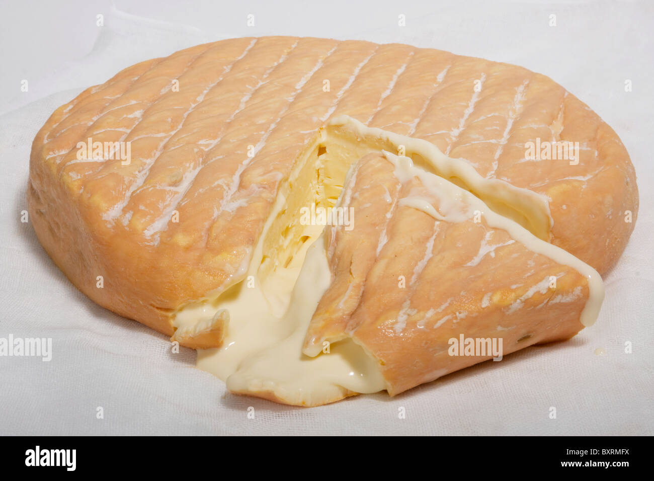 Australian Jensen's Red Washed Rind cow's milk cheese Stock Photo - Alamy