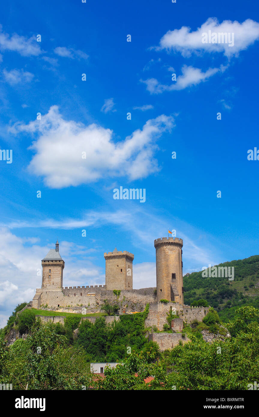 Castle of Foix (Chateau de Foix) . Cathar country. Ariege, Midi ...