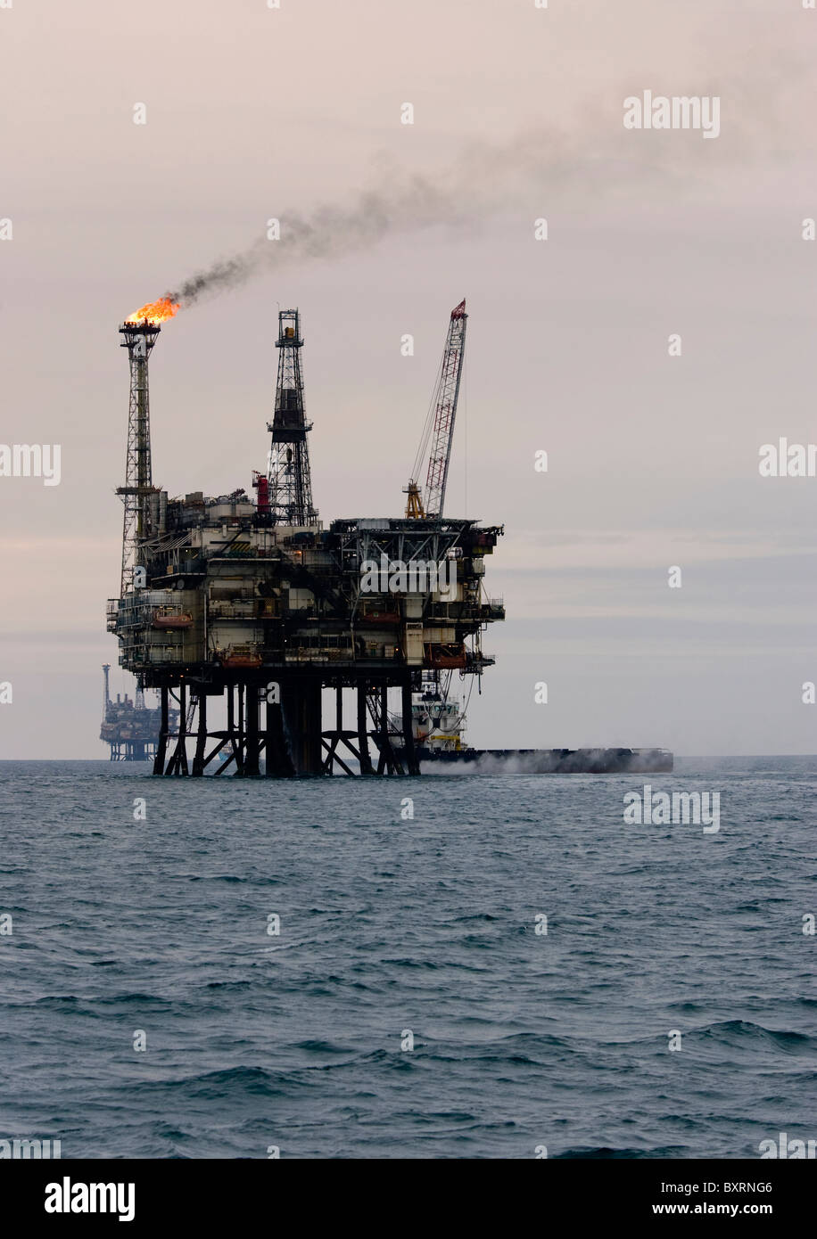 forties Bravo oil rig Stock Photo - Alamy