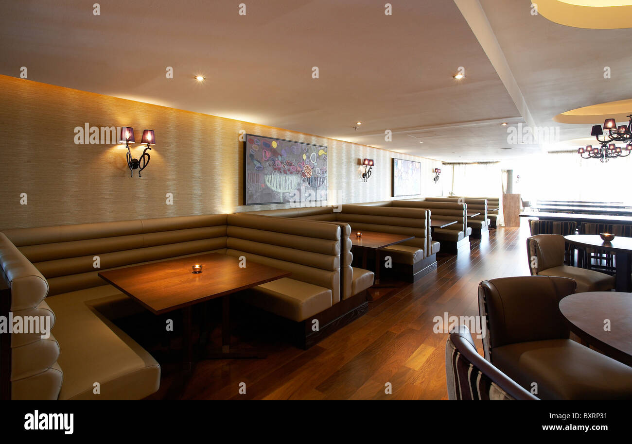 Interior of Tides bar and restaurant at St Davids hotel situated in ...
