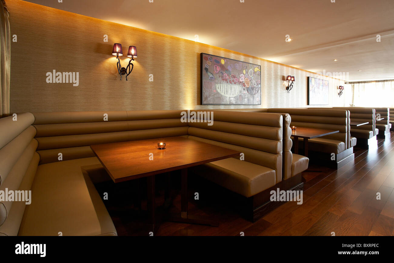 Interior of Tides bar and restaurant at St Davids hotel situated in ...