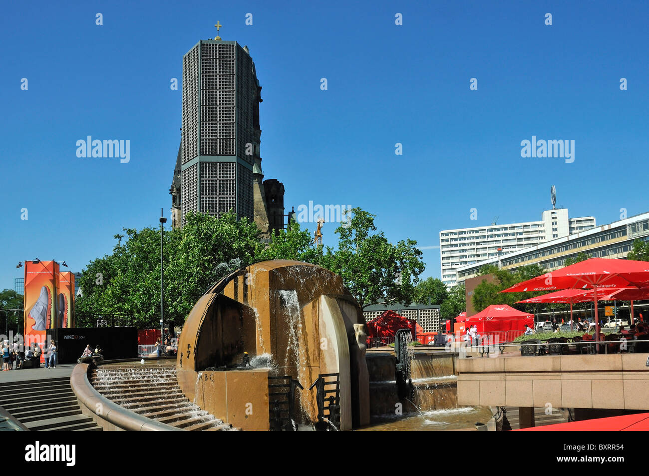 Protestant Kaiser Wilhelm Memorial Church an dte hexagonal Bell Tower ...
