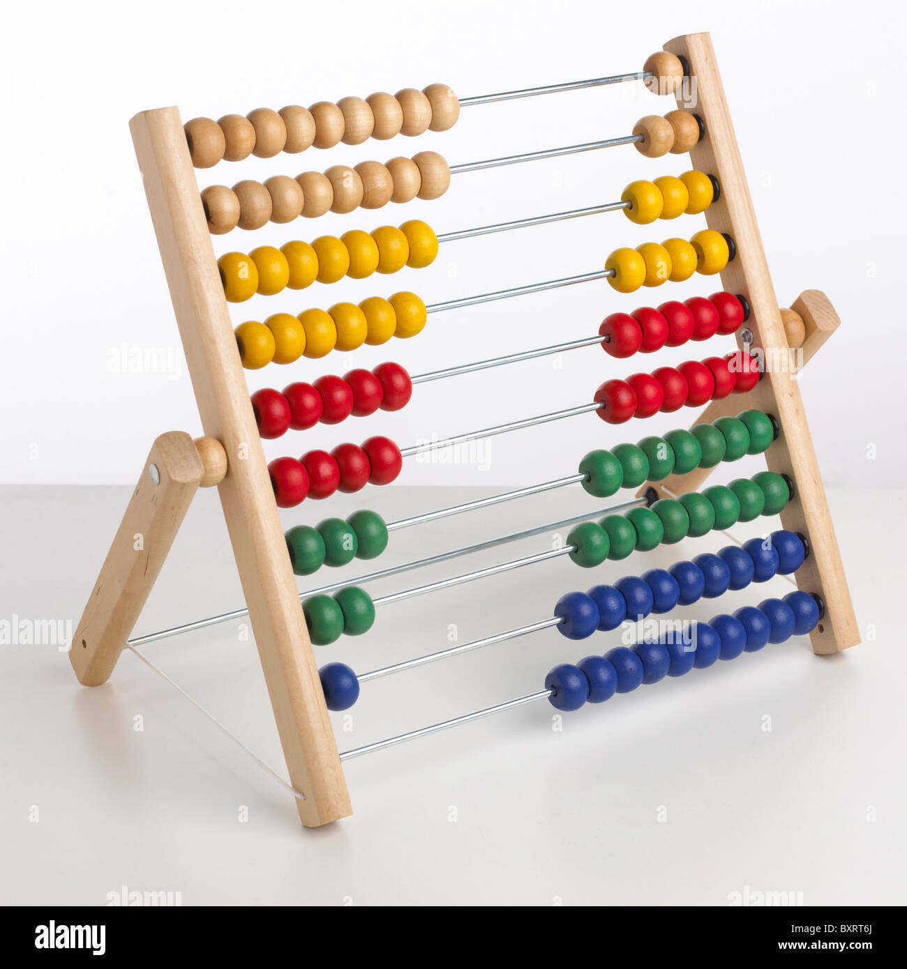 Abacus with beads to left and right Stock Photo - Alamy
