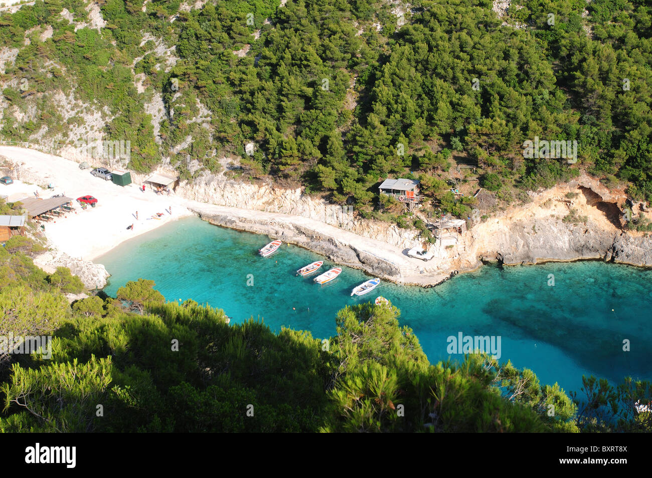 Greece, Zakynthos, Porto Vromi, View of bay and beach Stock Photo - Alamy