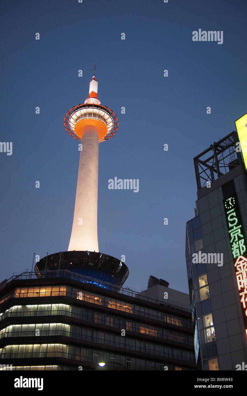 Kyoto Tower in Downtown Kyoto Japan Stock Photo - Alamy