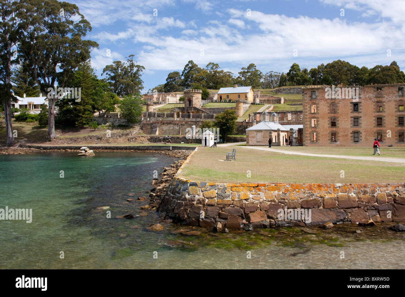 Australia, Tasmania, Tasman Peninsula, Port Arthur, View of buildings ...