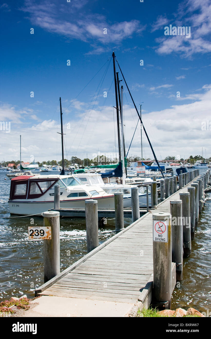 Raymond island marina with paynesville in background hi-res stock ...