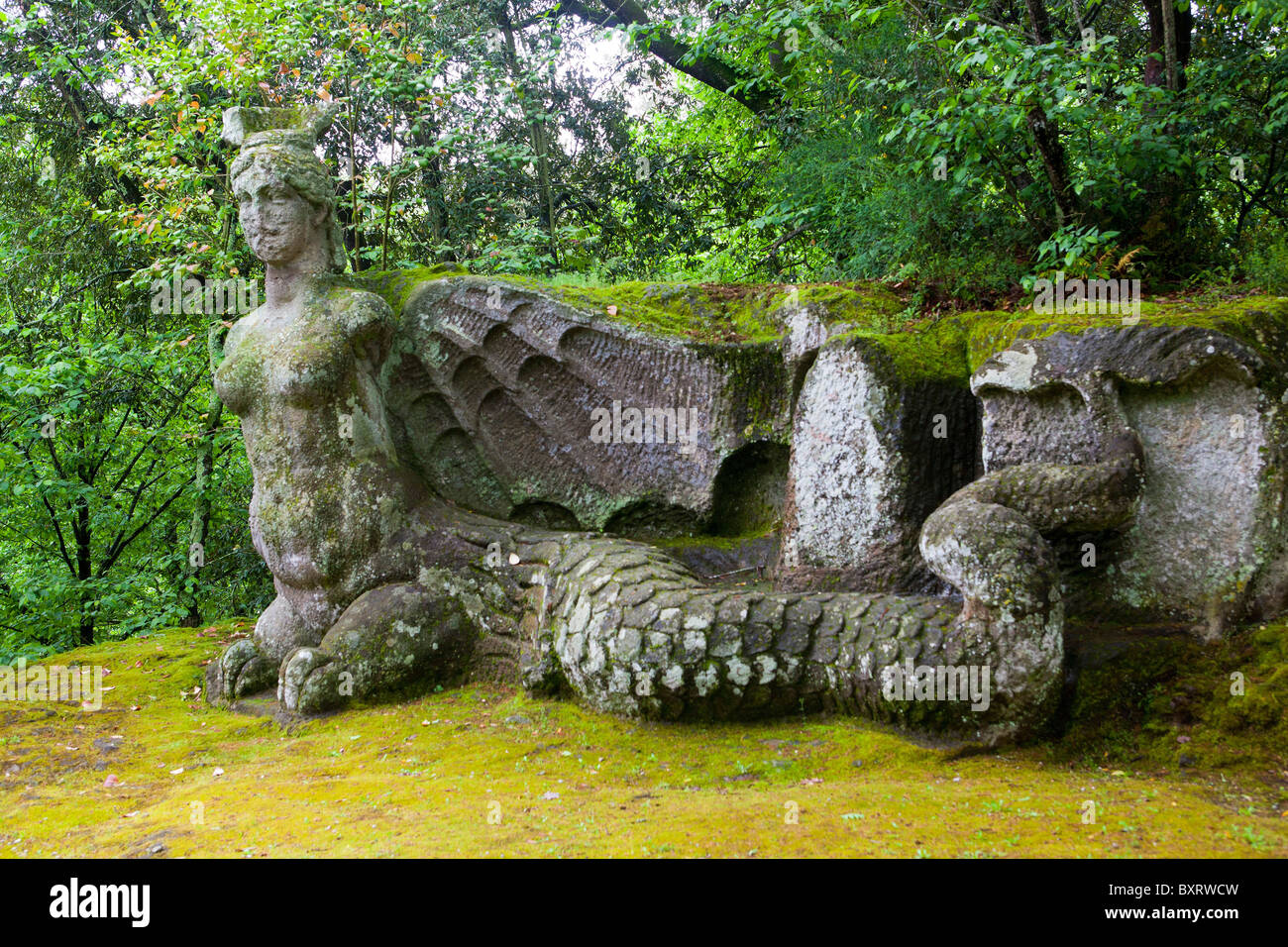Winged Erinye, Parco dei Mostri monumental complex, Bomarzo, Lazio ...