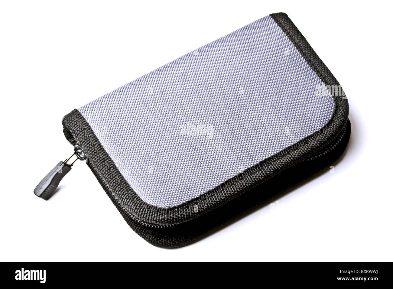 Simple gray purse isolated on white background Stock Photo - Alamy