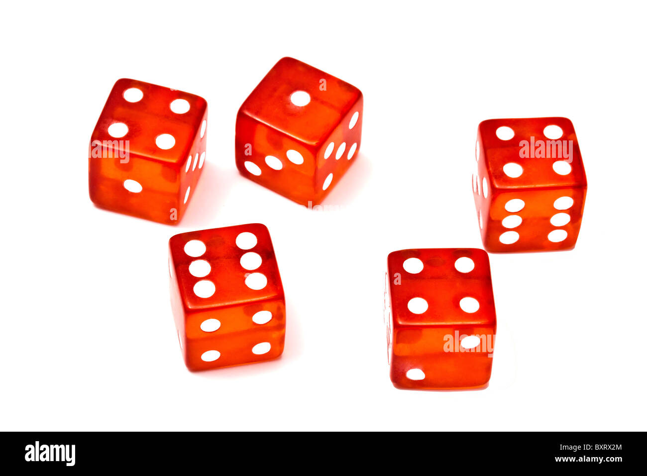 Dice symbol on white Cut Out Stock Images & Pictures - Alamy