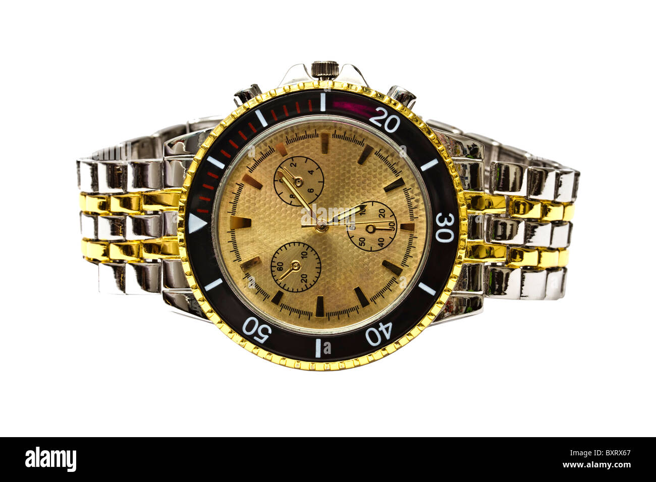 Wristwatch - Isolated on white background Stock Photo - Alamy