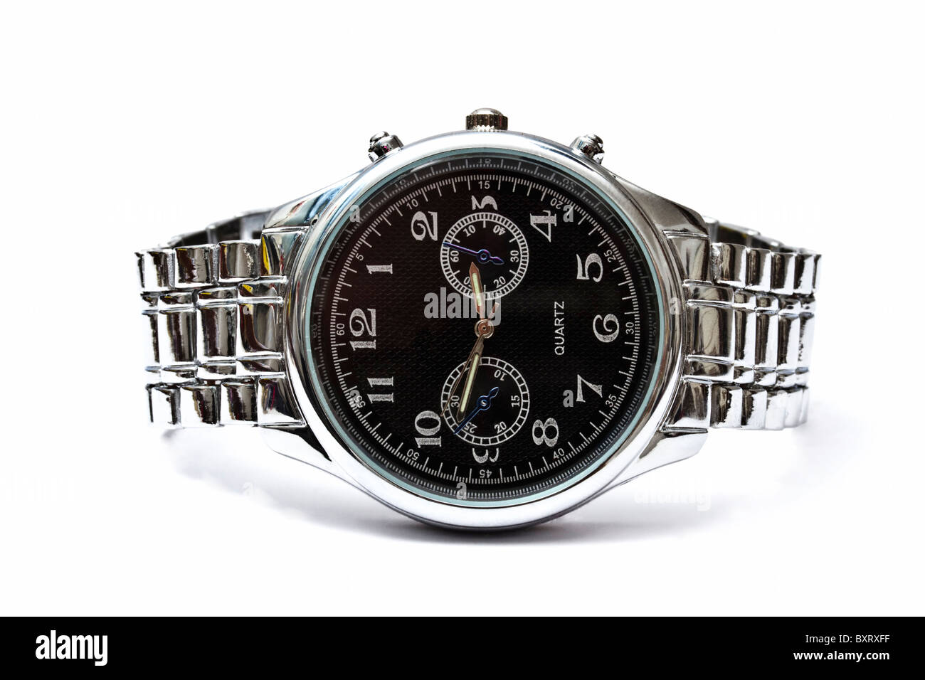 Wristwatch - Isolated on white background Stock Photo - Alamy