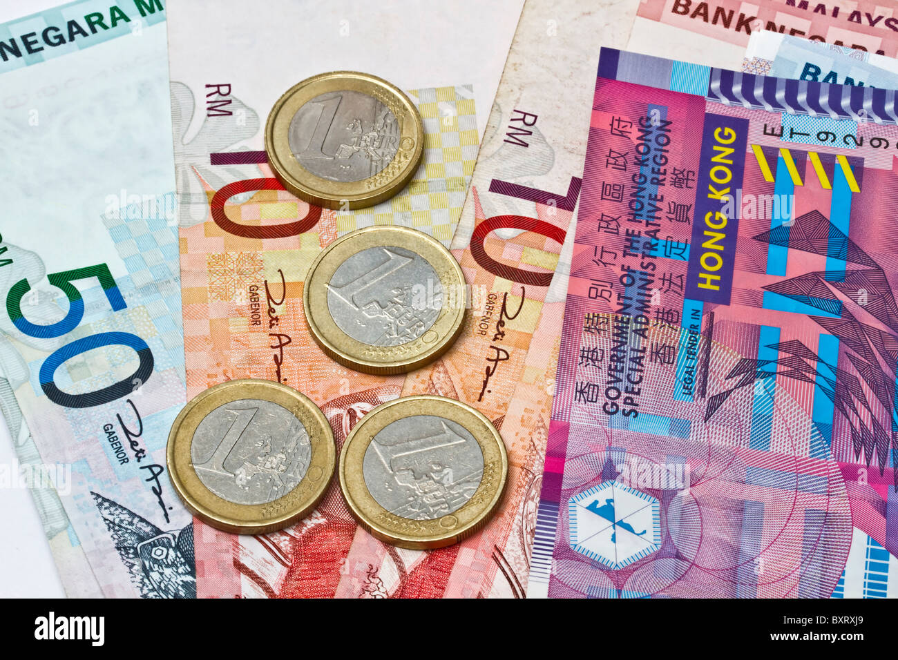 Background of different currencies Stock Photo - Alamy