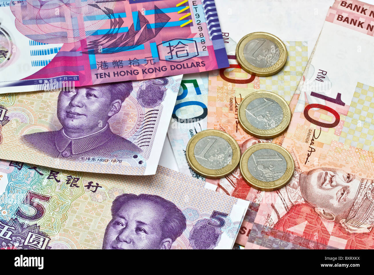 Background of different currencies Stock Photo - Alamy