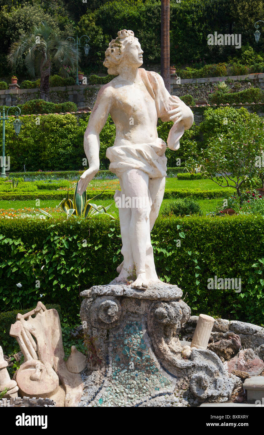 Apollo statue, Garden, Vila Garzoni, Collodi, Tuscany, Italy Stock ...