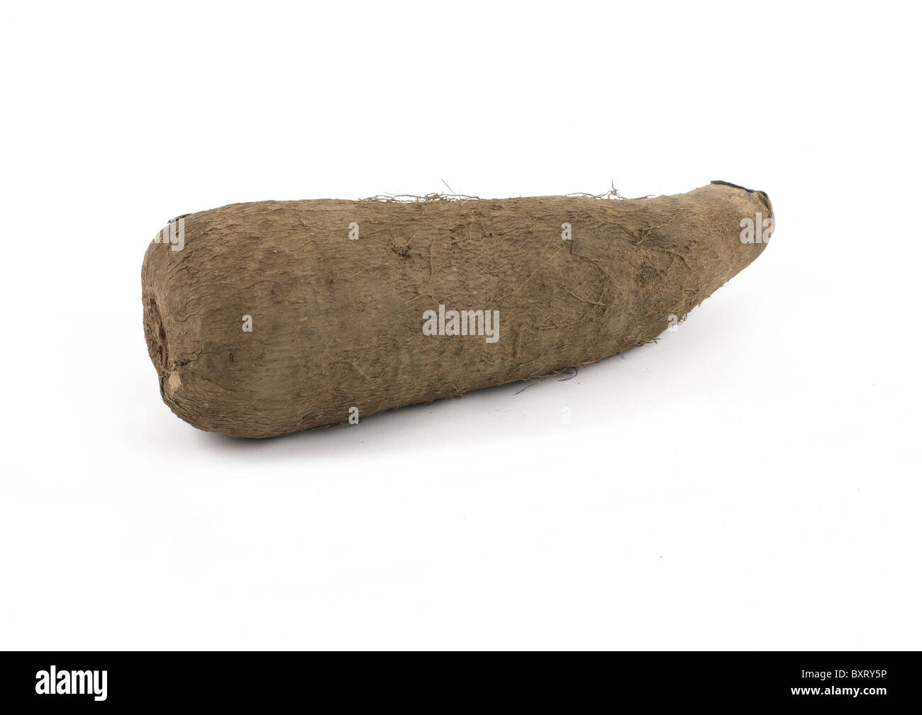 Yam on white background Stock Photo - Alamy