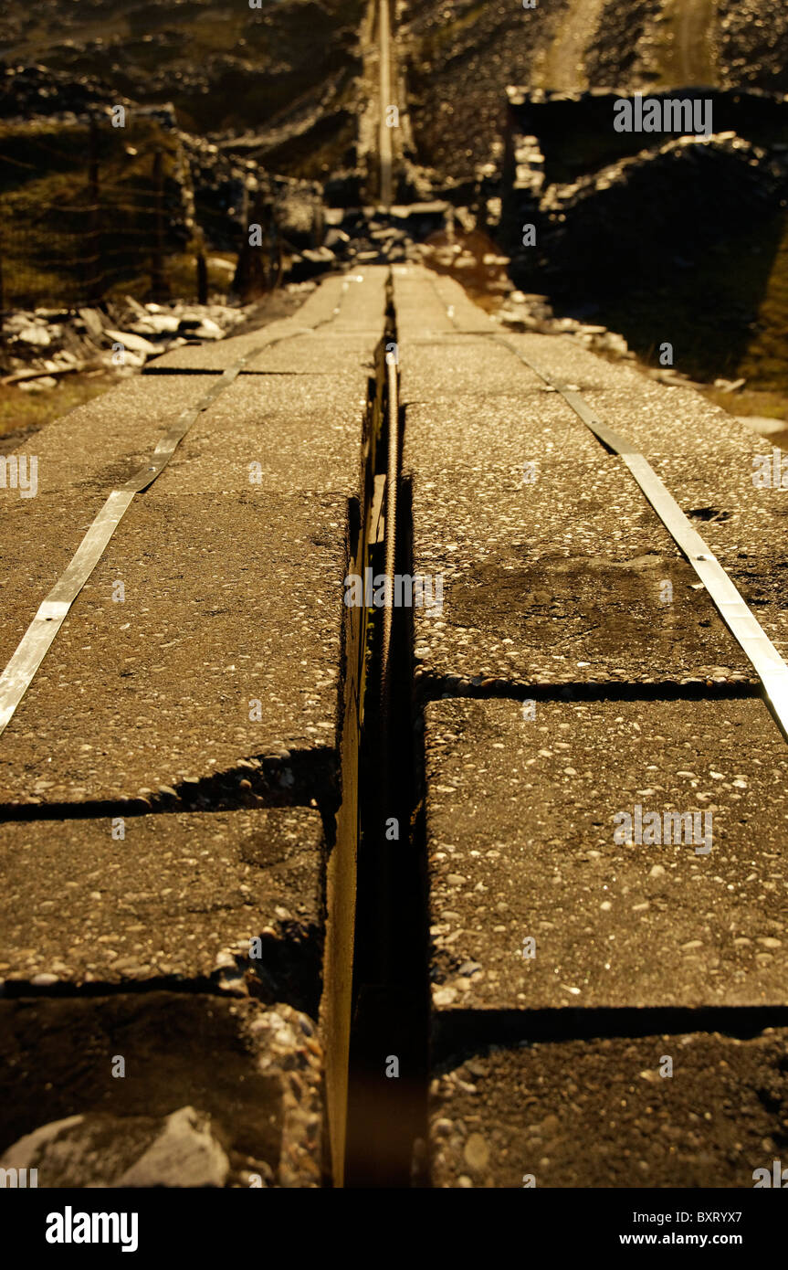 A disused incline in the Dinorwic slate quarry Stock Photo - Alamy