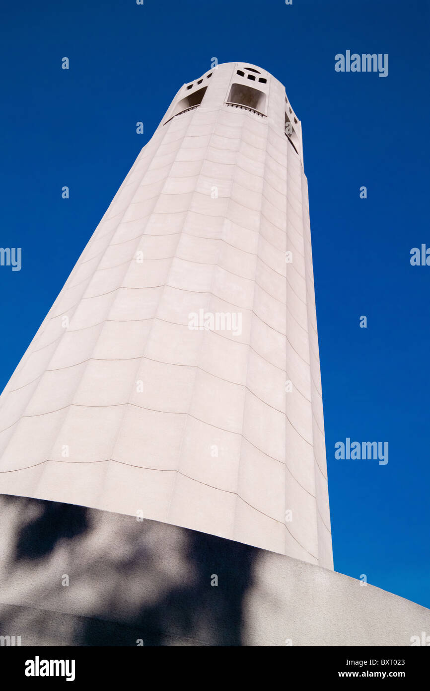 Coit Tower, San Francisco, California captured at a heroic angle ...