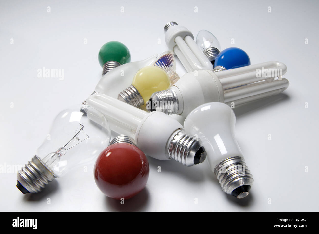 Assorted light bulbs, conventional and energy efficient Stock Photo - Alamy