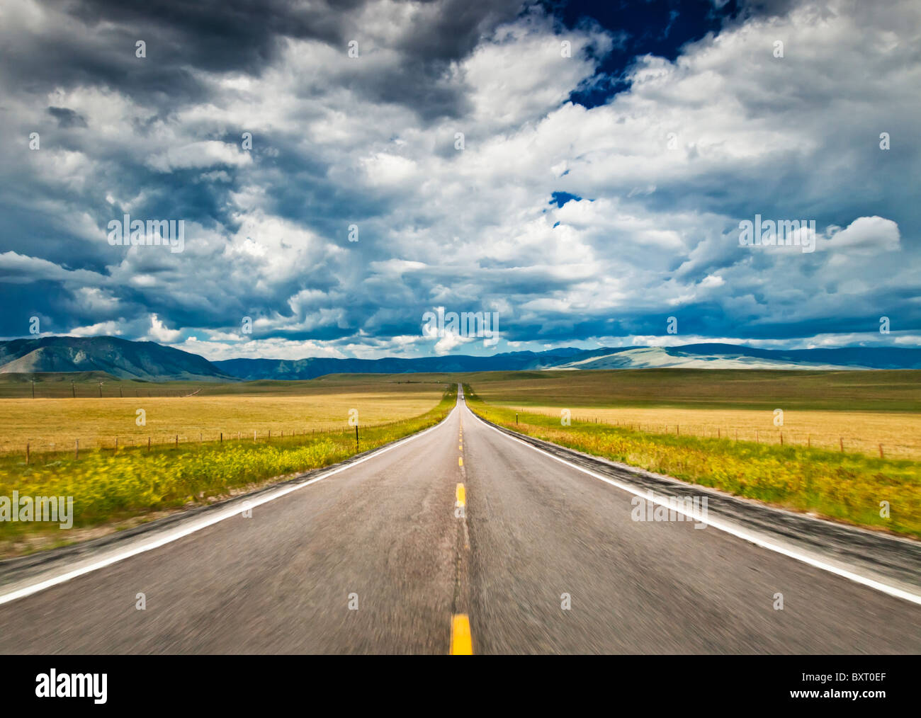 Wyoming state highway 130 hi-res stock photography and images - Alamy