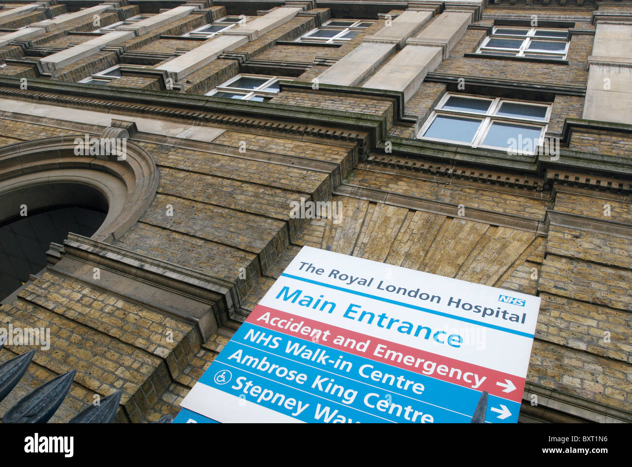 The Royal London Hospital entrance London UK Stock Photo - Alamy