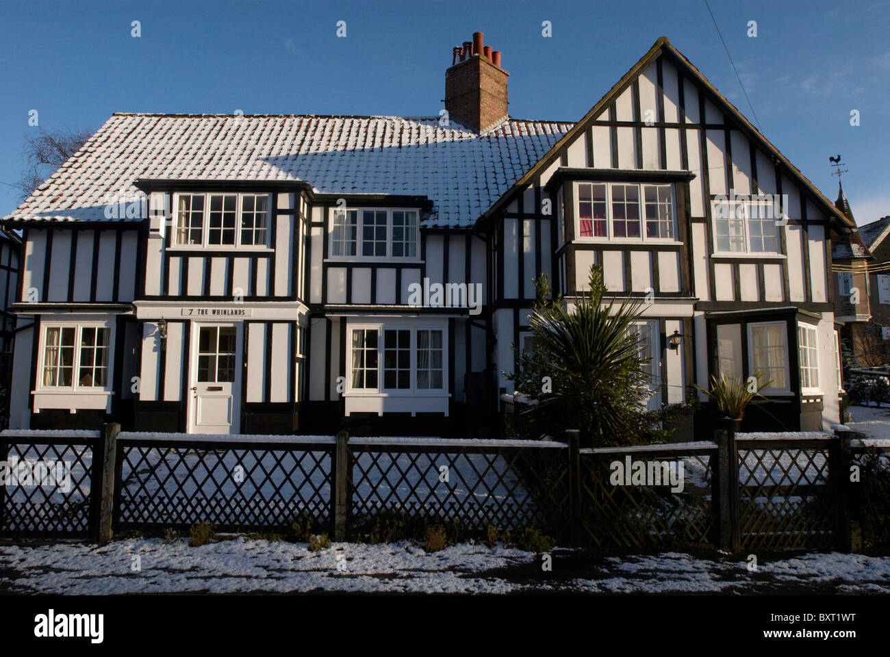 Facade of Tudor home UK Stock Photo - Alamy