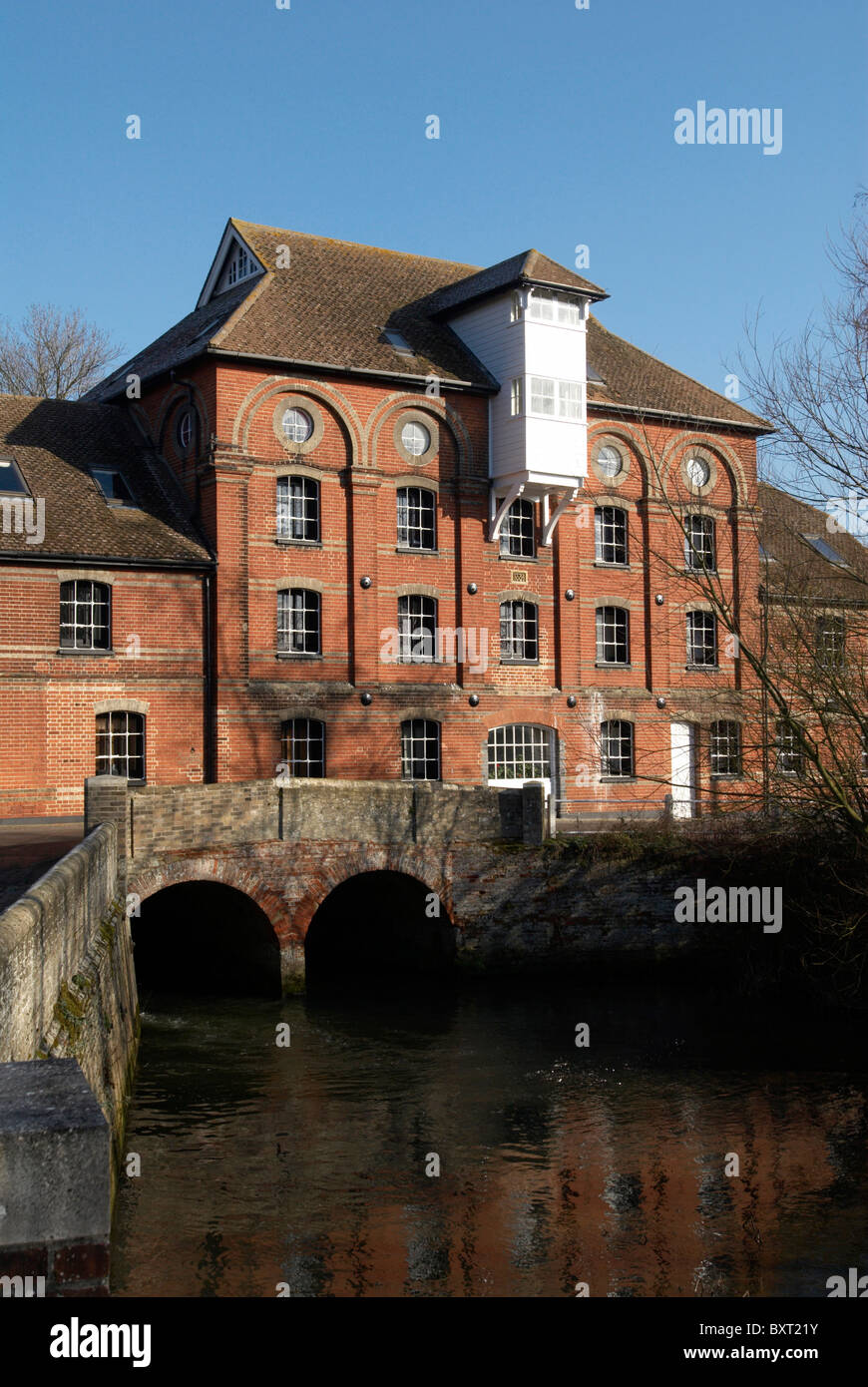 Converted Mill building Suffolk UK Stock Photo - Alamy