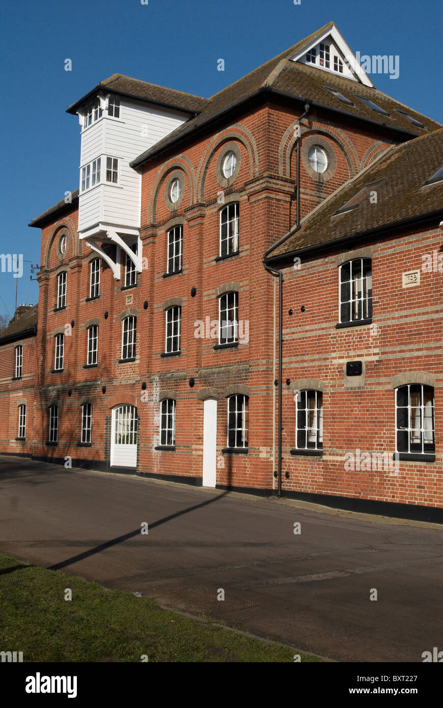 Converted Mill building Suffolk UK Stock Photo - Alamy