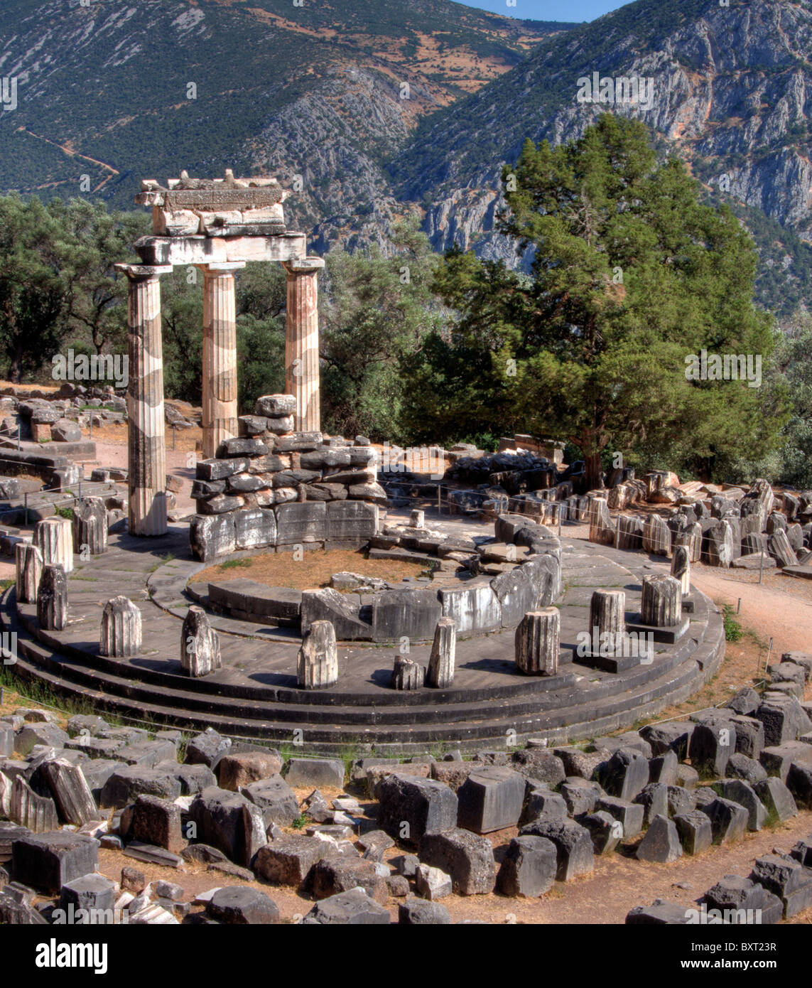 The Tholos at the Sanctuary of Athena, Delphi, Greece Stock Photo - Alamy