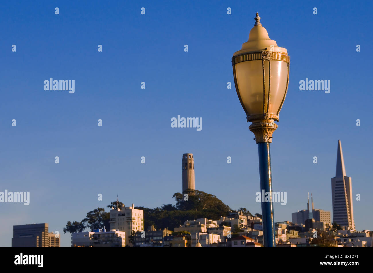 Coit tower on telegraph hill in San Francisco California, CA USA on ...