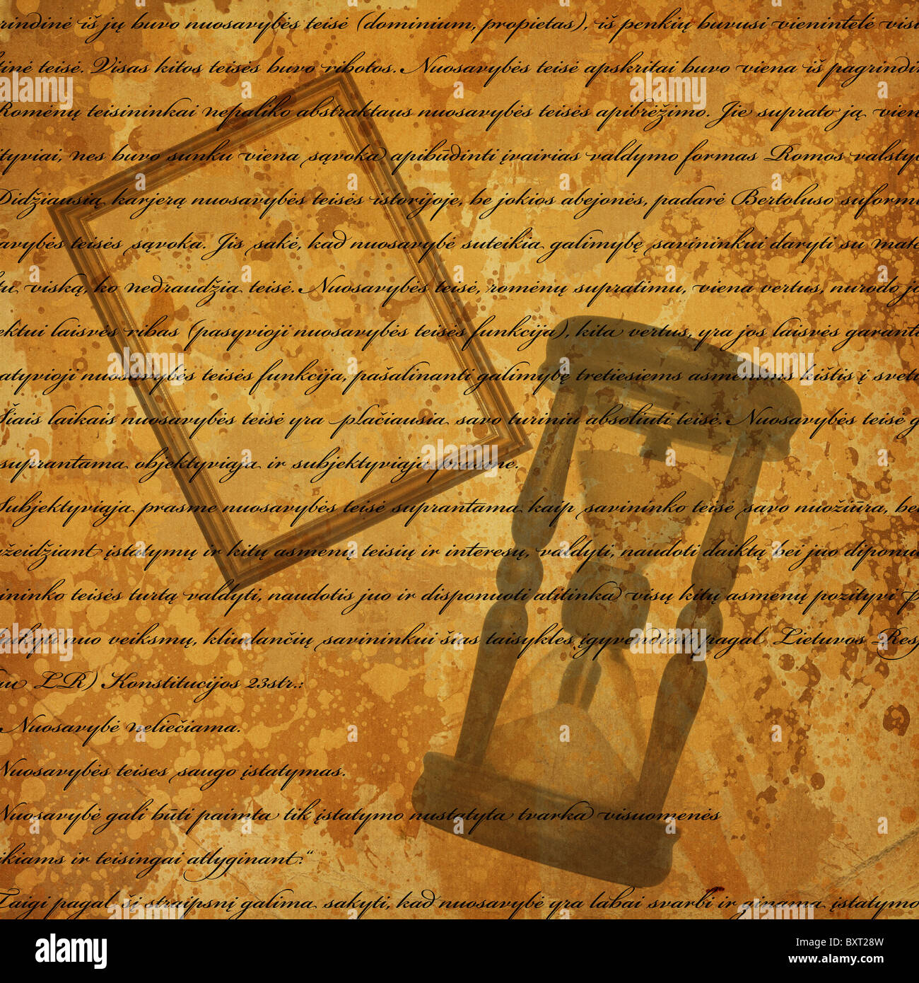 Text is written on grunge old paper with various ornaments Stock Photo ...