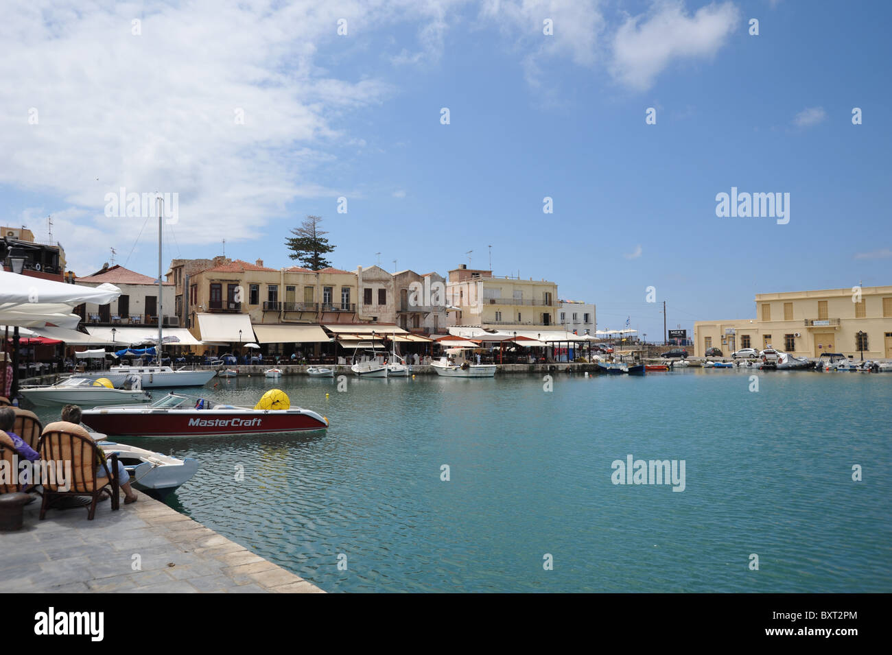 The pretty Venetian harbour at Rethymno, Crete, Greece Stock Photo - Alamy