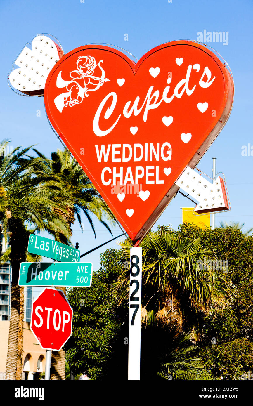 sign of wedding chapel, Las Vegas, Nevada, USA Stock Photo - Alamy