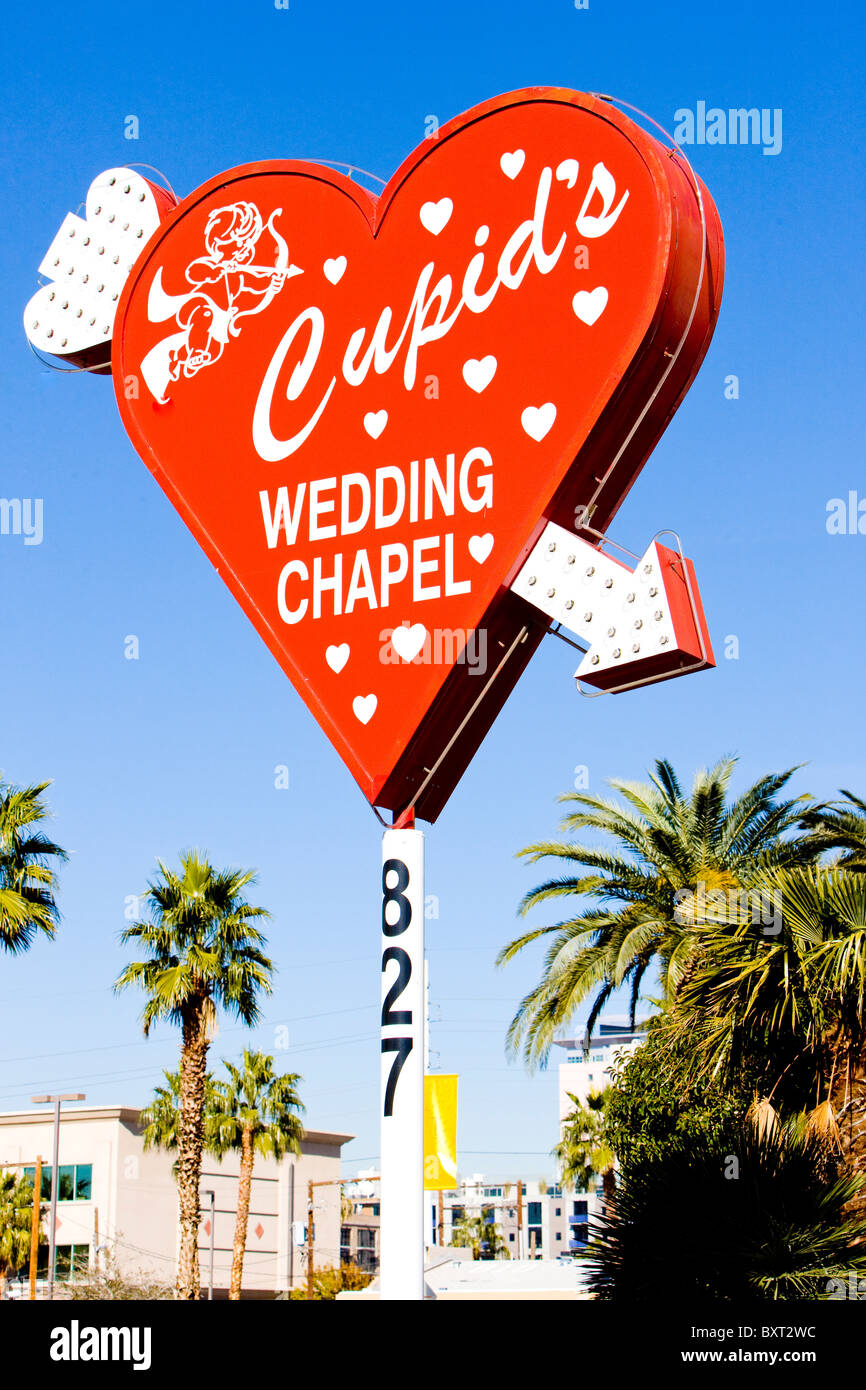 sign of wedding chapel, Las Vegas, Nevada, USA Stock Photo - Alamy