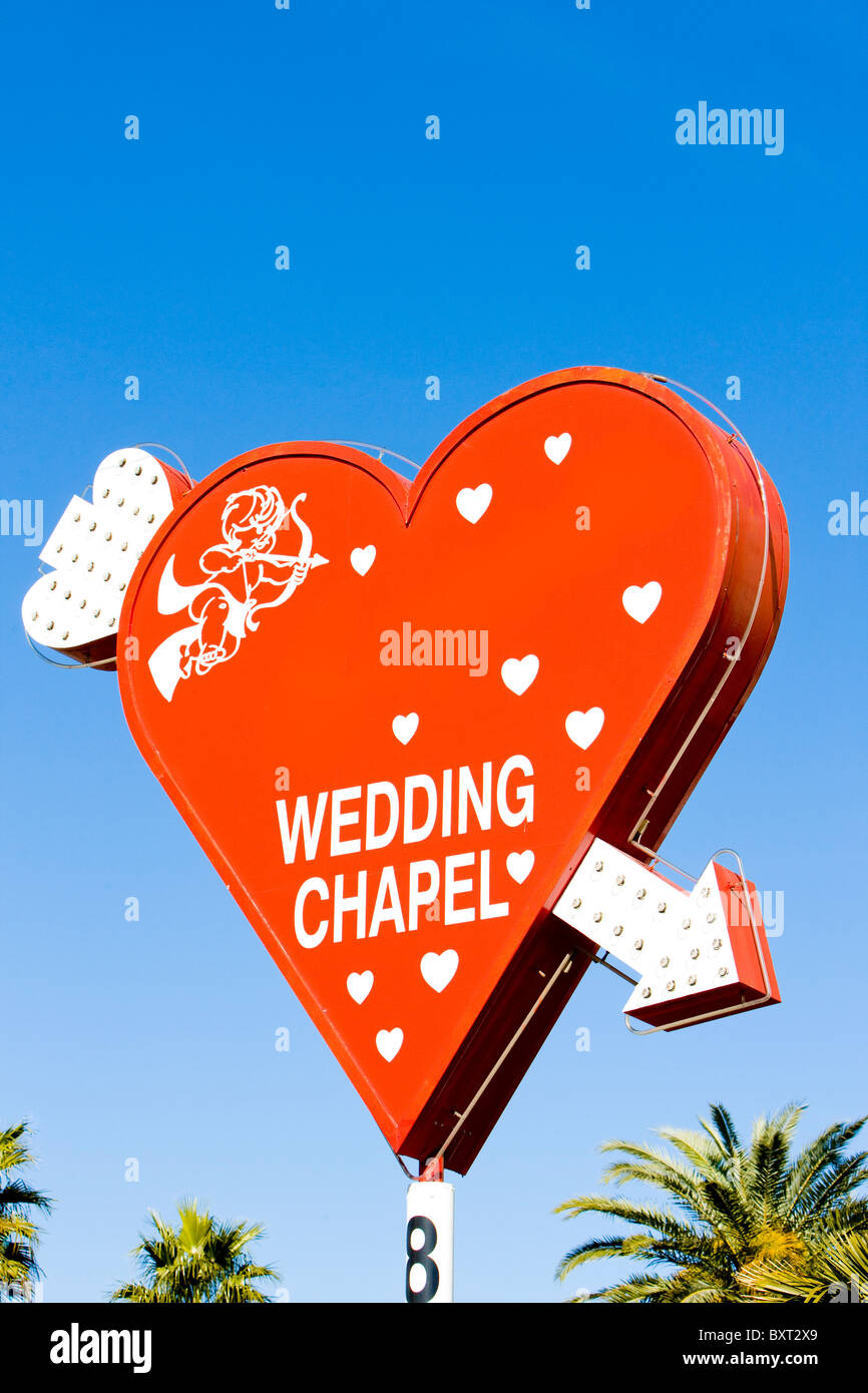sign of wedding chapel, Las Vegas, Nevada, USA Stock Photo - Alamy