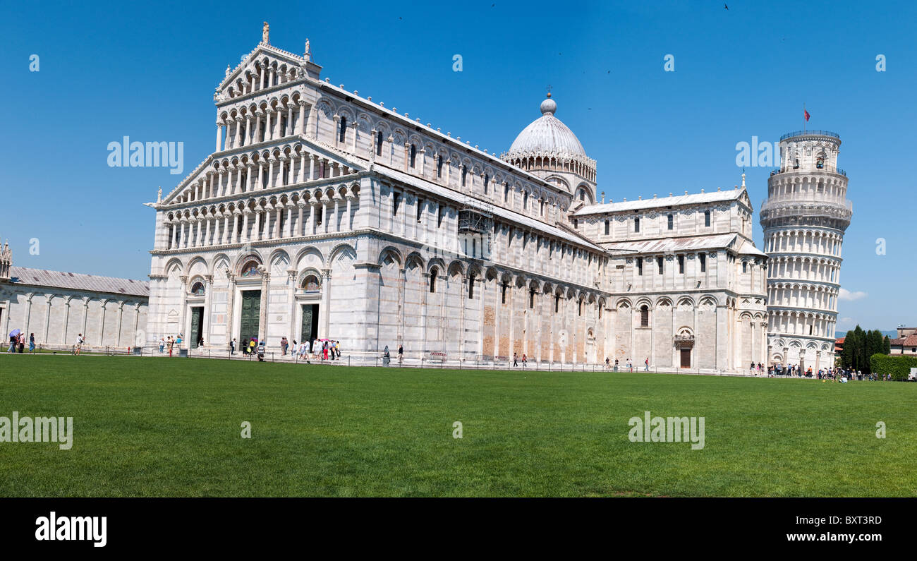 Cathedral and the leaning tower of Pisa. Piazza dei miracoli, Pisa ...