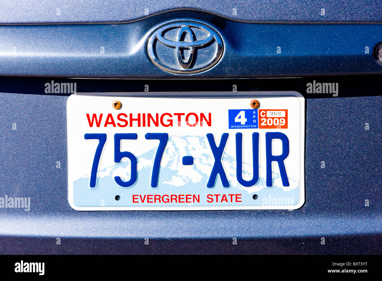 registration number, Washington, USA Stock Photo - Alamy
