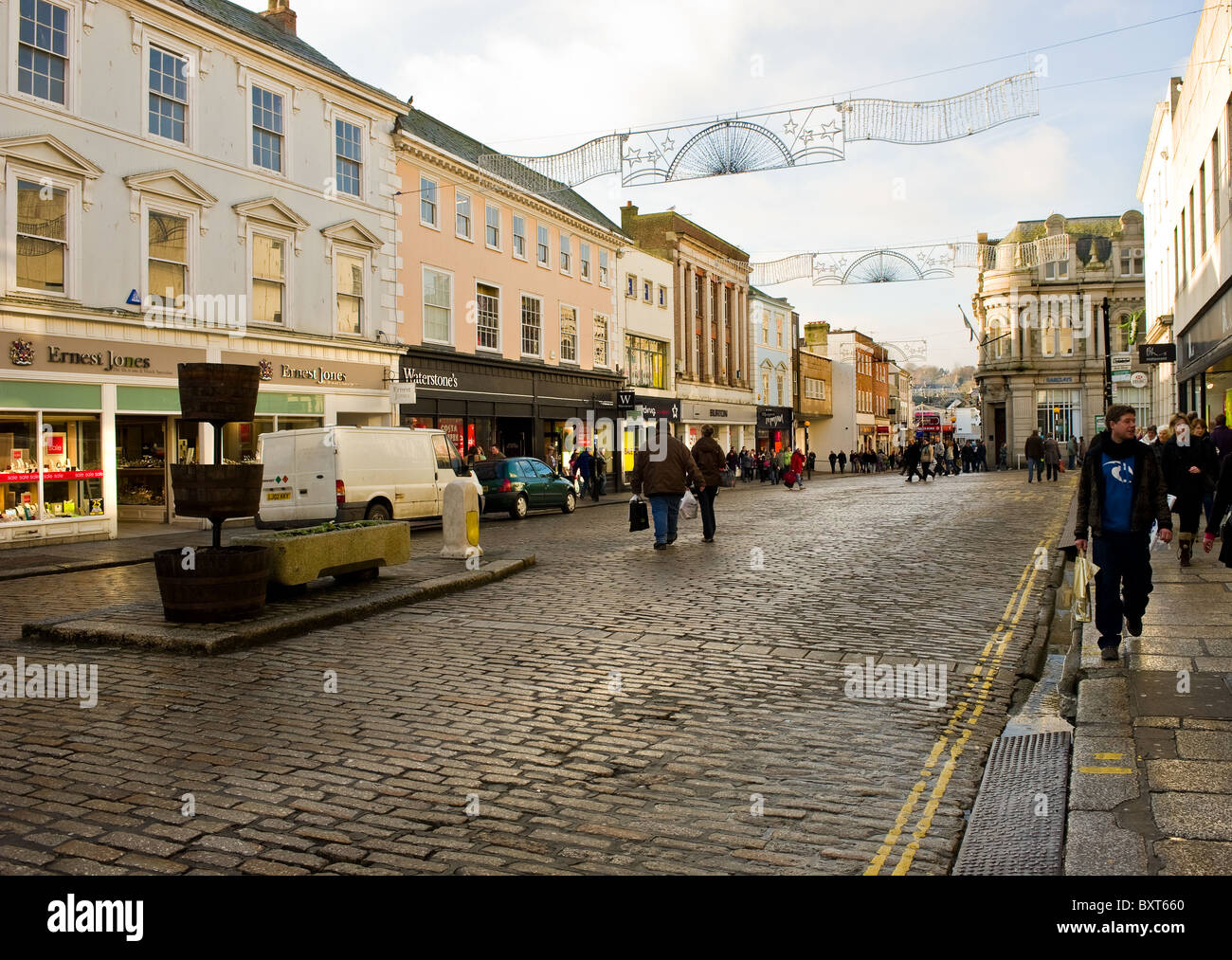 A street in Truro in Cornwall. Photograph by Gordon Scammell Stock ...