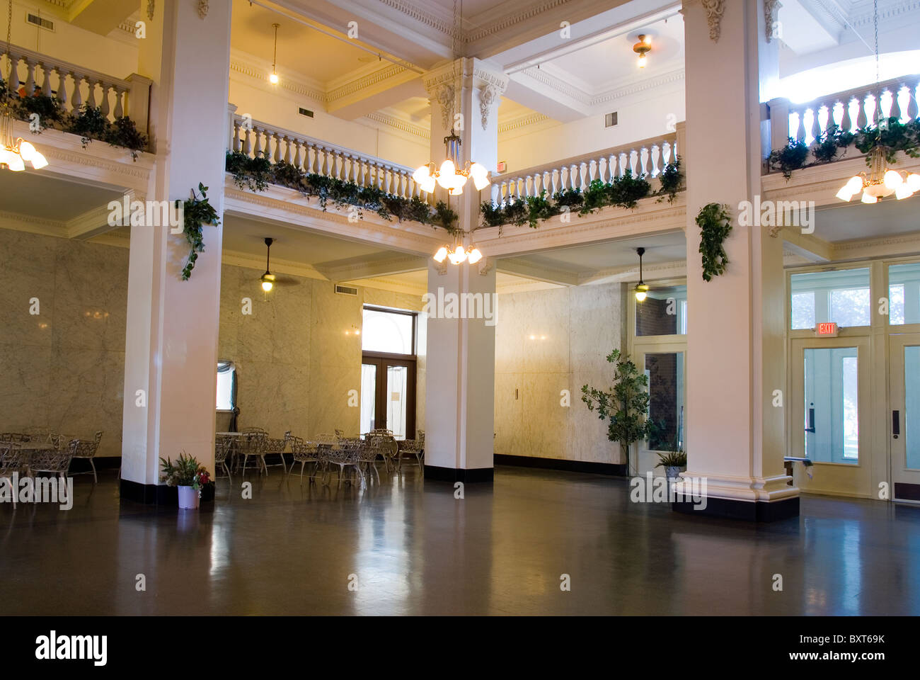 Interior of the historic passenger station inside of Katy Depot and Red ...
