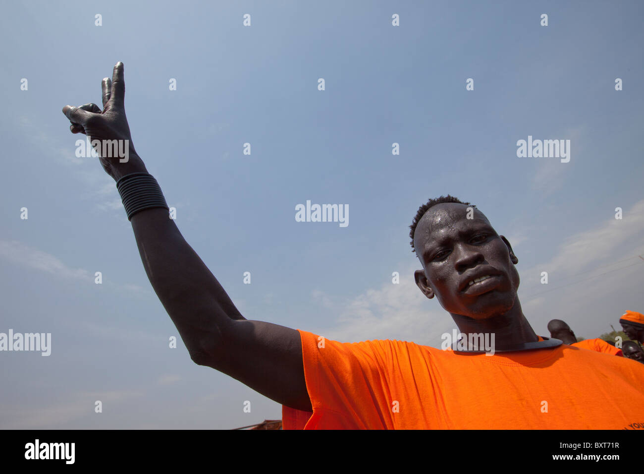 Tribal dancers take part the final independence event in Juba to ...