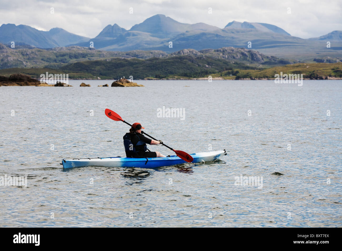 Scotland water canoe mountains hi-res stock photography and images - Alamy