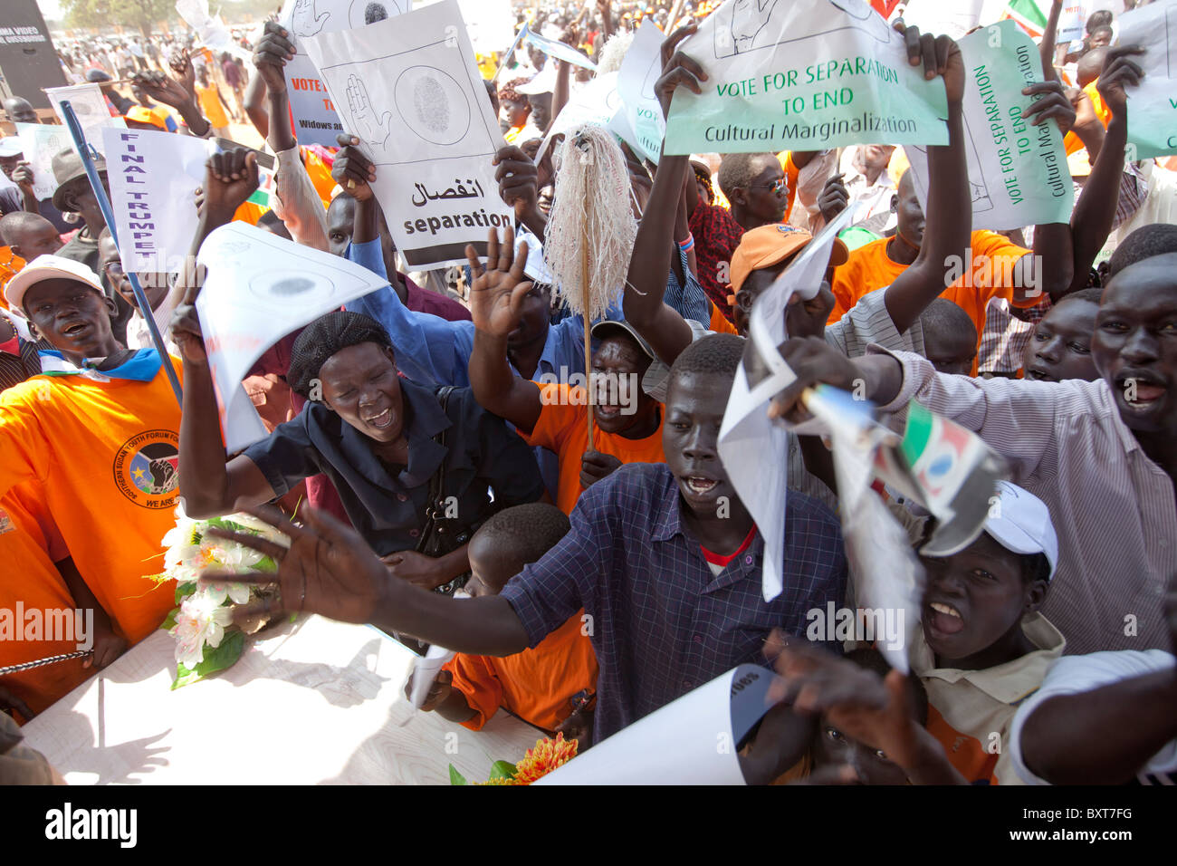 The final independence march in Juba city centre to encourage people to ...